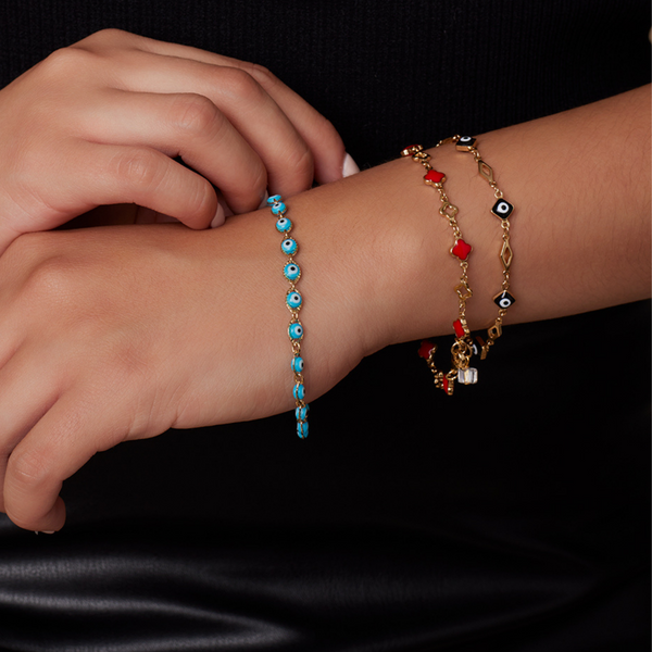 Evil Eye Rhombus Bracelet - Cindy Lana Jewelry